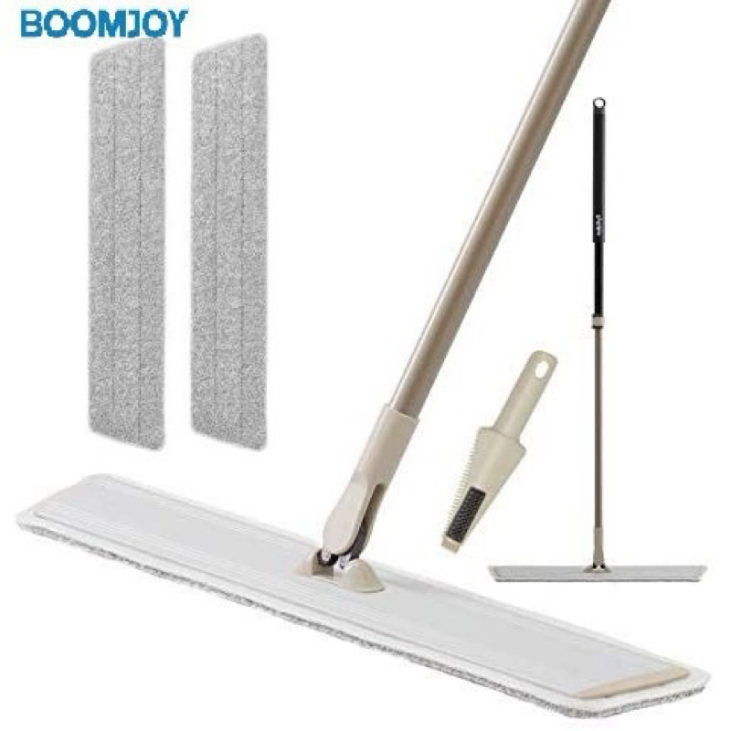 spray mop spin mop mop lantai BOOMJOY 60CM No Touch Mop Flat Large mop ...