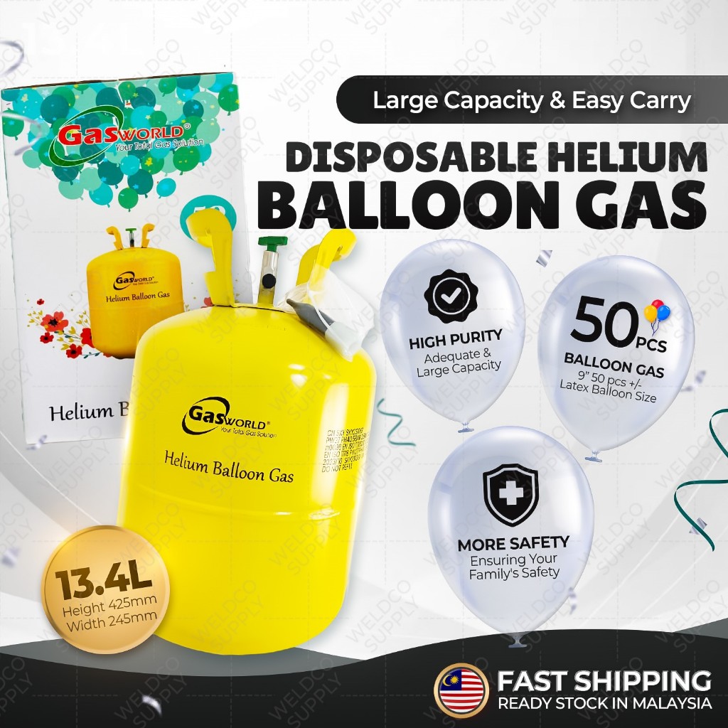 [READY STOCK] Party Disposable Helium Balloon Gas Cylinder/Parti Helium ...