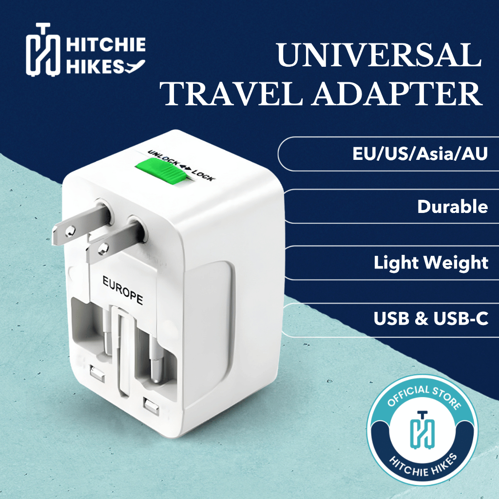 HH Travel Adaptor USB Socket Universal Multipurpose Adapter Holder ...