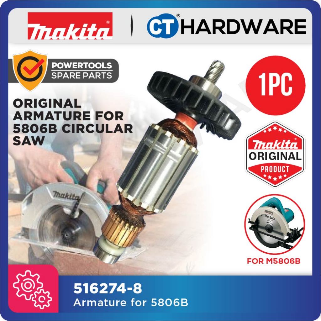 Makita 516274-8 Original Armature Replacement Parts For 5806B Corded ...