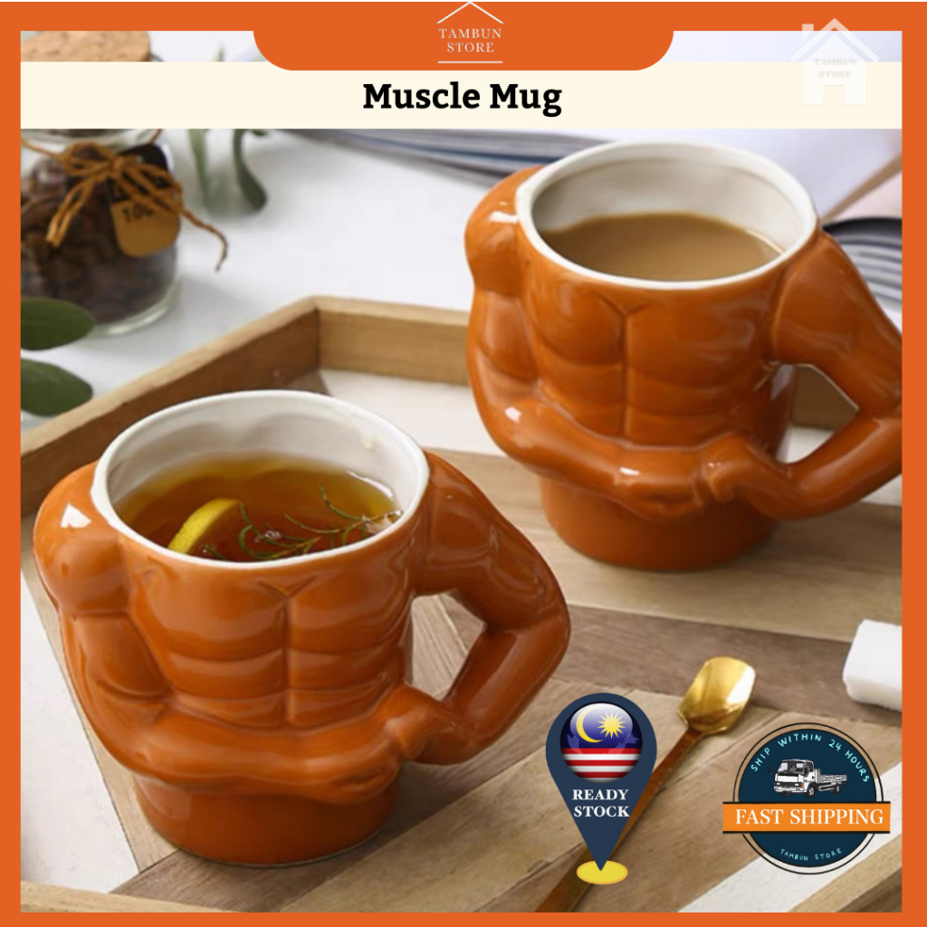 3D Ceramic Mug Muscle Mug Coffee Mug Milk Mug Man Gym Trainer Office ...