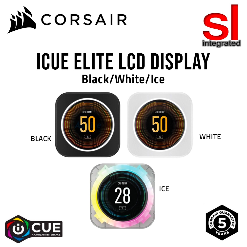 Corsair iCUE ELITE CPU Cooler LCD Display Upgrade Kit - Black/White/Ice ...