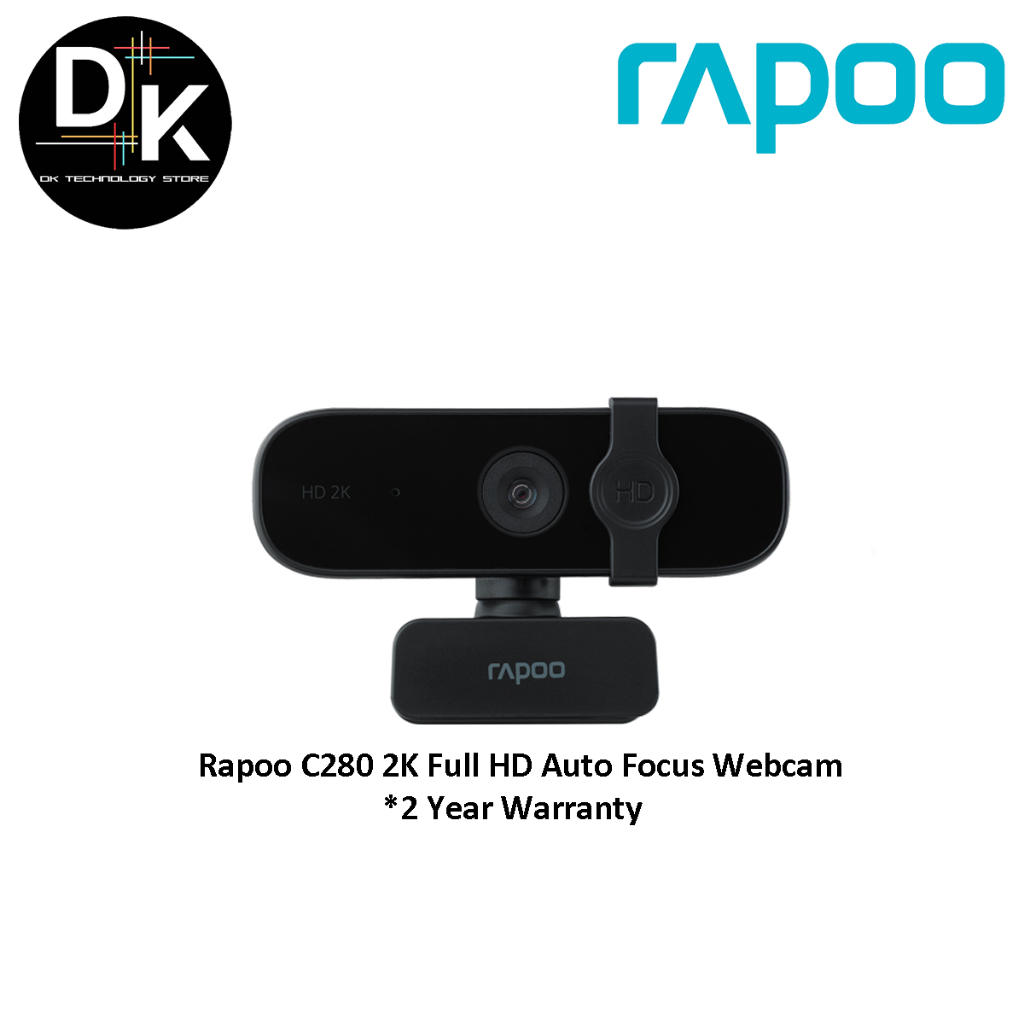 Rapoo C280 2K Full HD Auto Focus Webcam With Built In Omni Directional ...