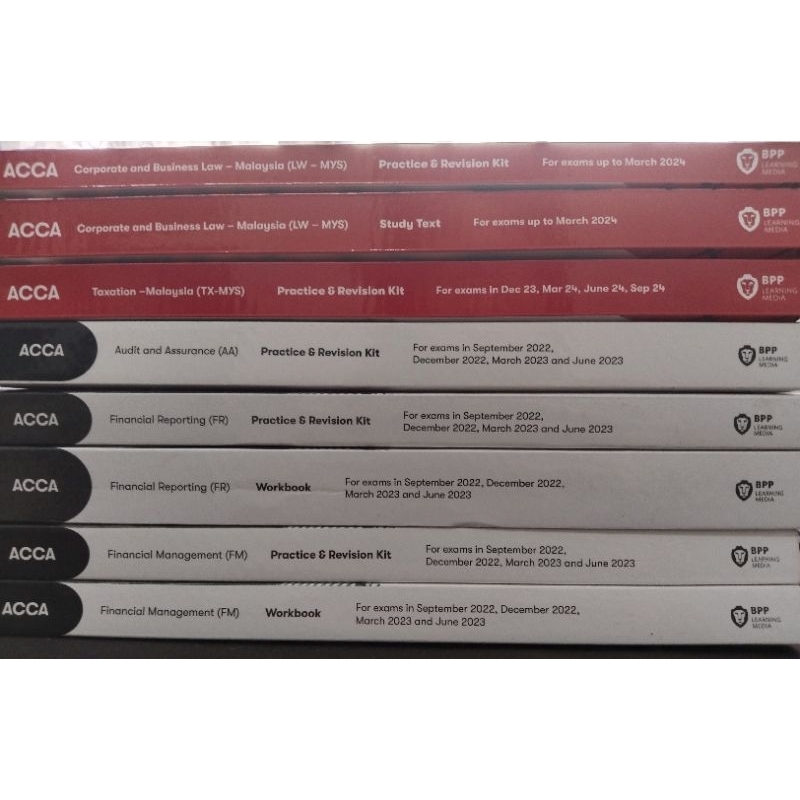 ACCA (Study text/Workbook and Practice & Revision Kit) | Shopee Malaysia
