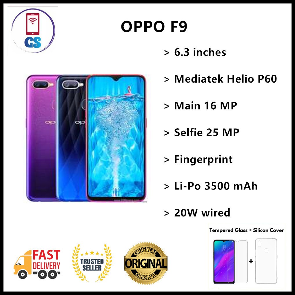 OPPO F9 - 8GB RAM + 256GB ROM 6.3 Inches 16MP LTE - Original Smartphone ...