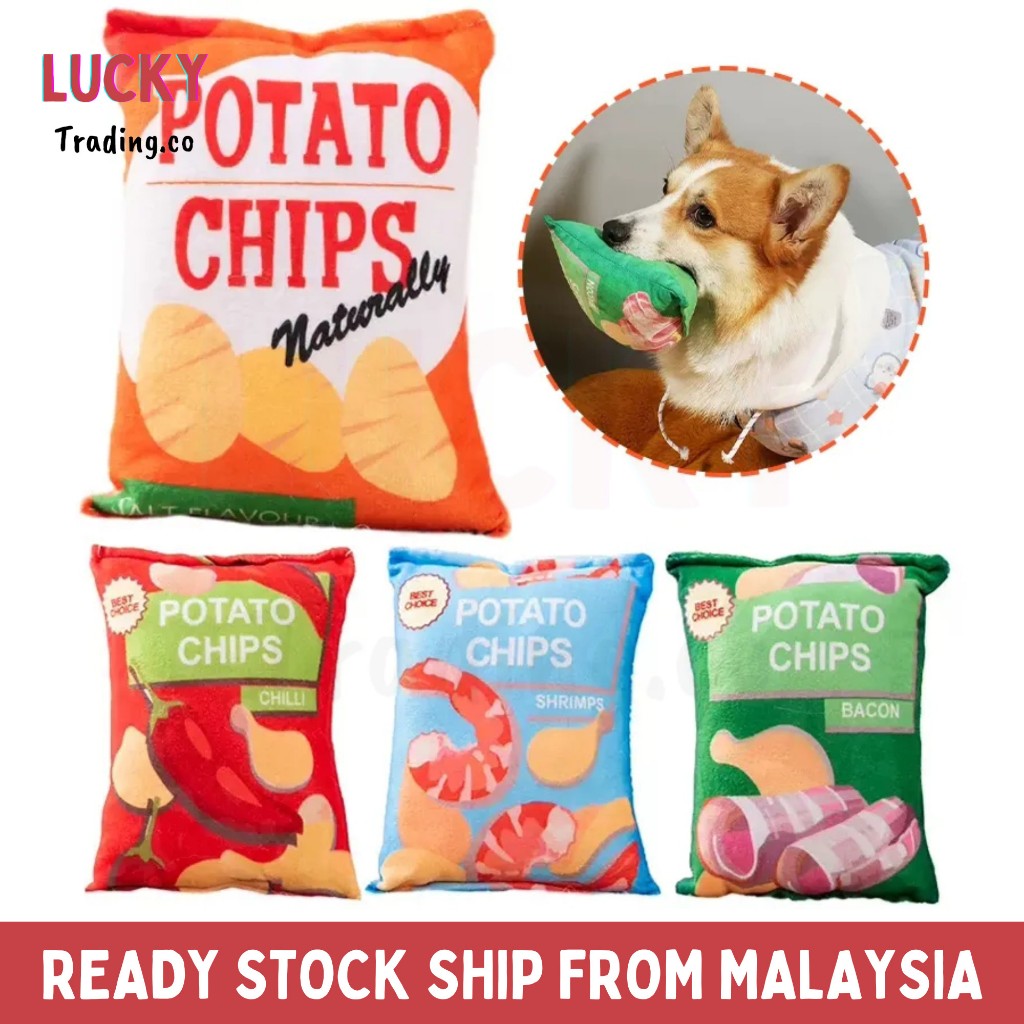Dog Toy Potato Chips Toys Pets Entertainment Potato Chips Stuffed ...