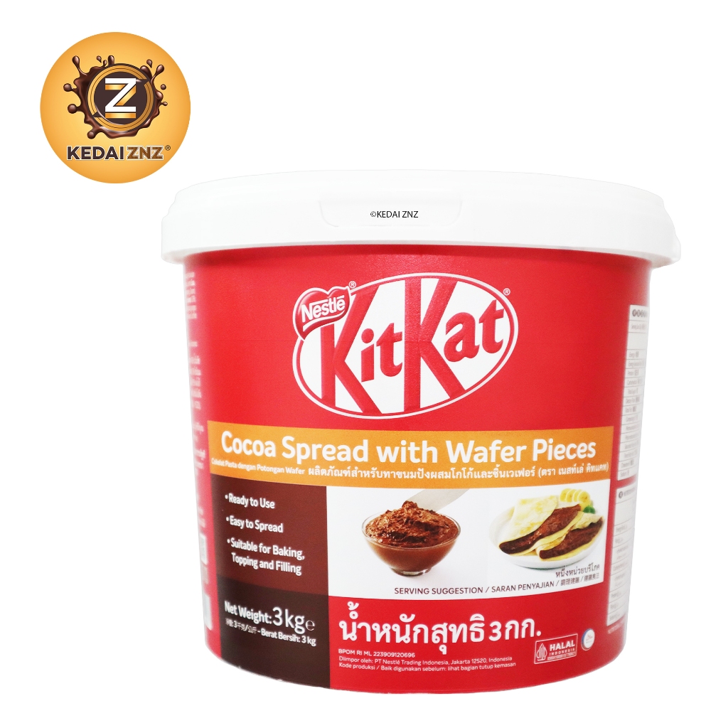 Chocolate Nestle KitKat Cocoa Spread with Wafer Pieces Bottle 3kg ...