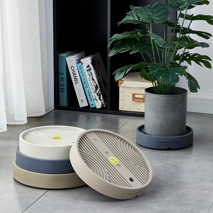 Round Plant Pot Base With Wheels Roller Flower Holder Plant Tray Plant ...