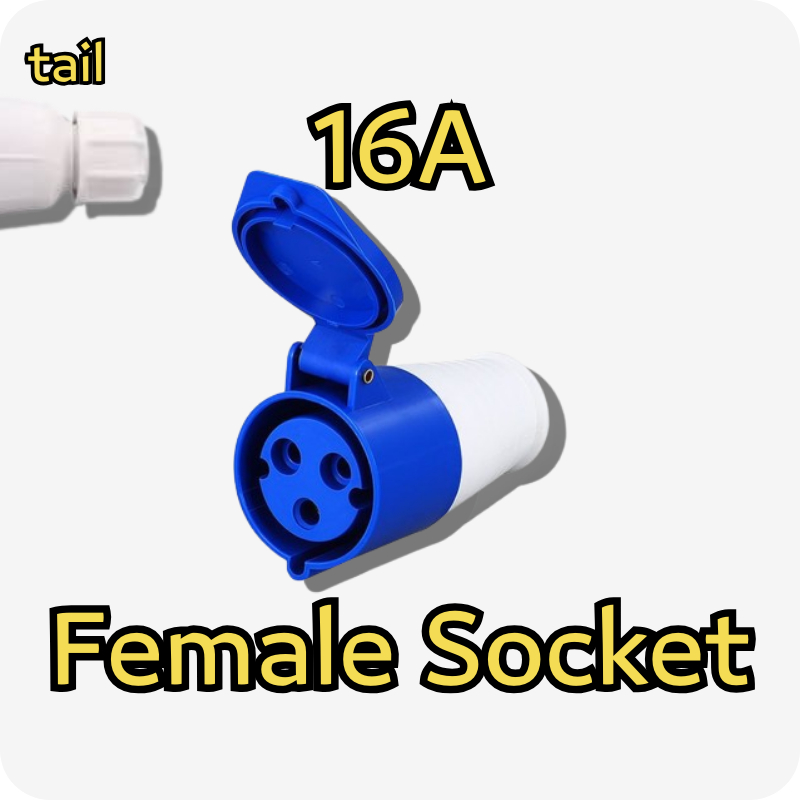 16A 3 Pin 220V Industrial Site Male Plug Female Socket Wall Socket ...
