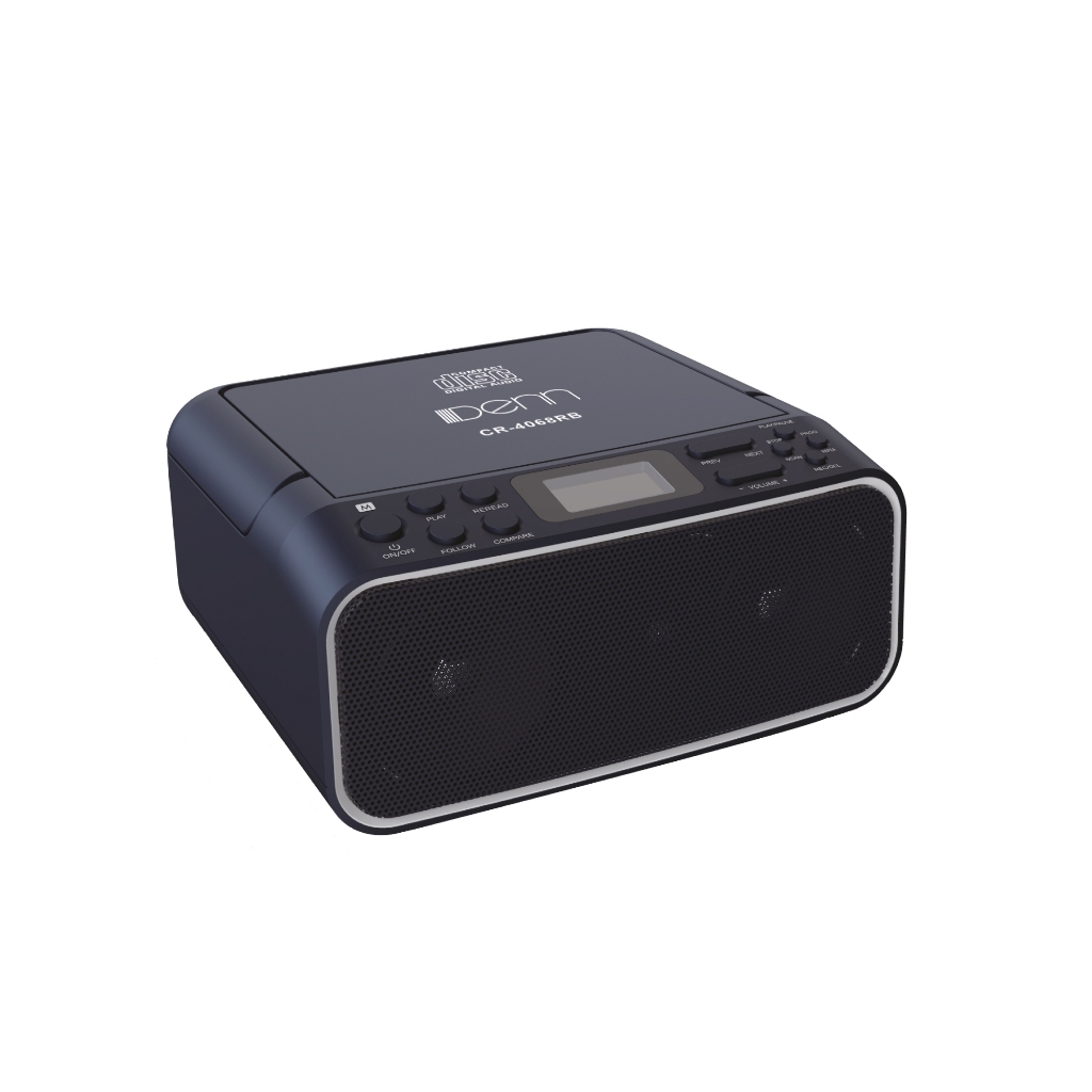 (FREE SHIPPING) DENN CR-4068RB AC/DC Portable Radio CD Boombox (BT ...