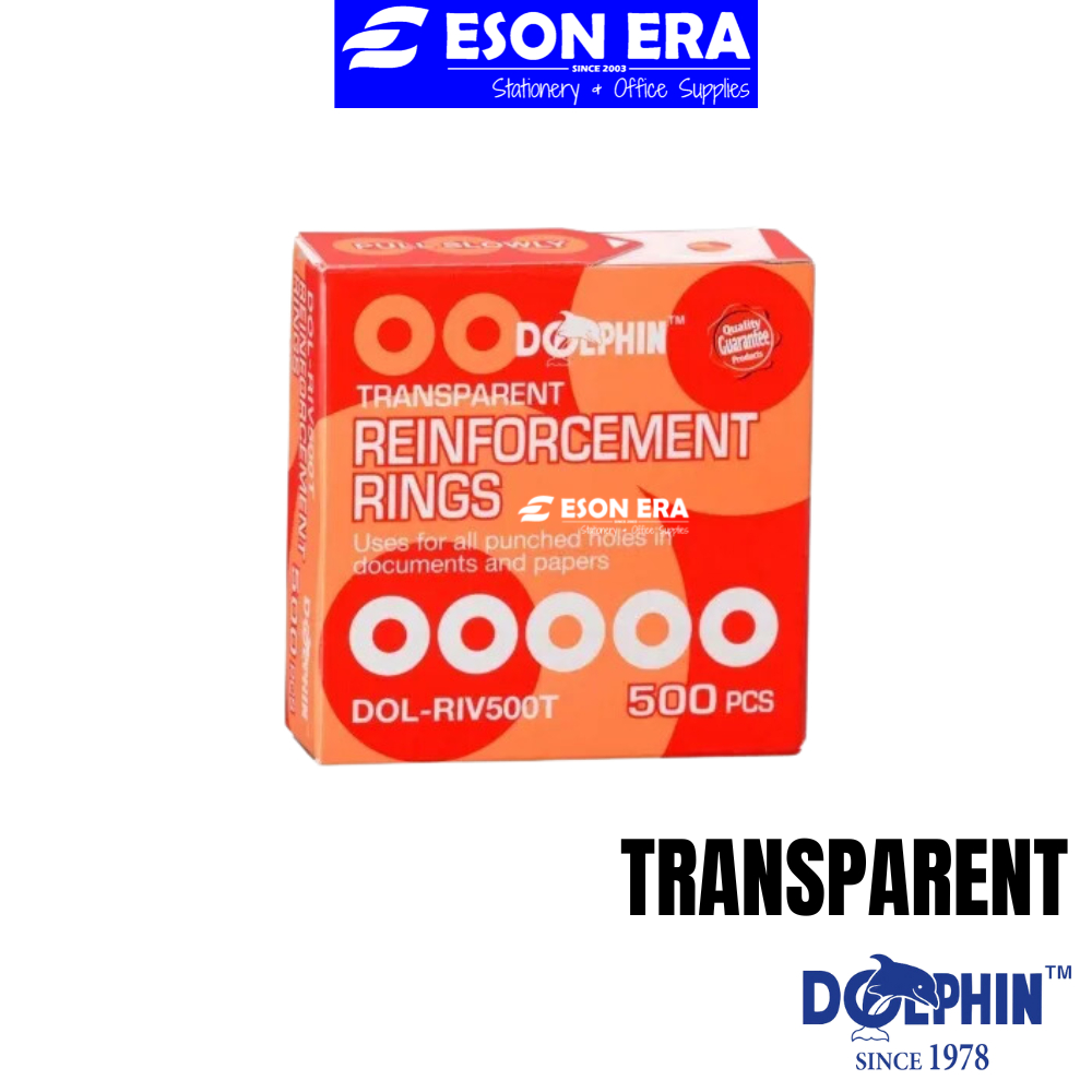 Dolphin Reinforcement Rings 500pcs Clear / White Sticker Ring Bulat ...