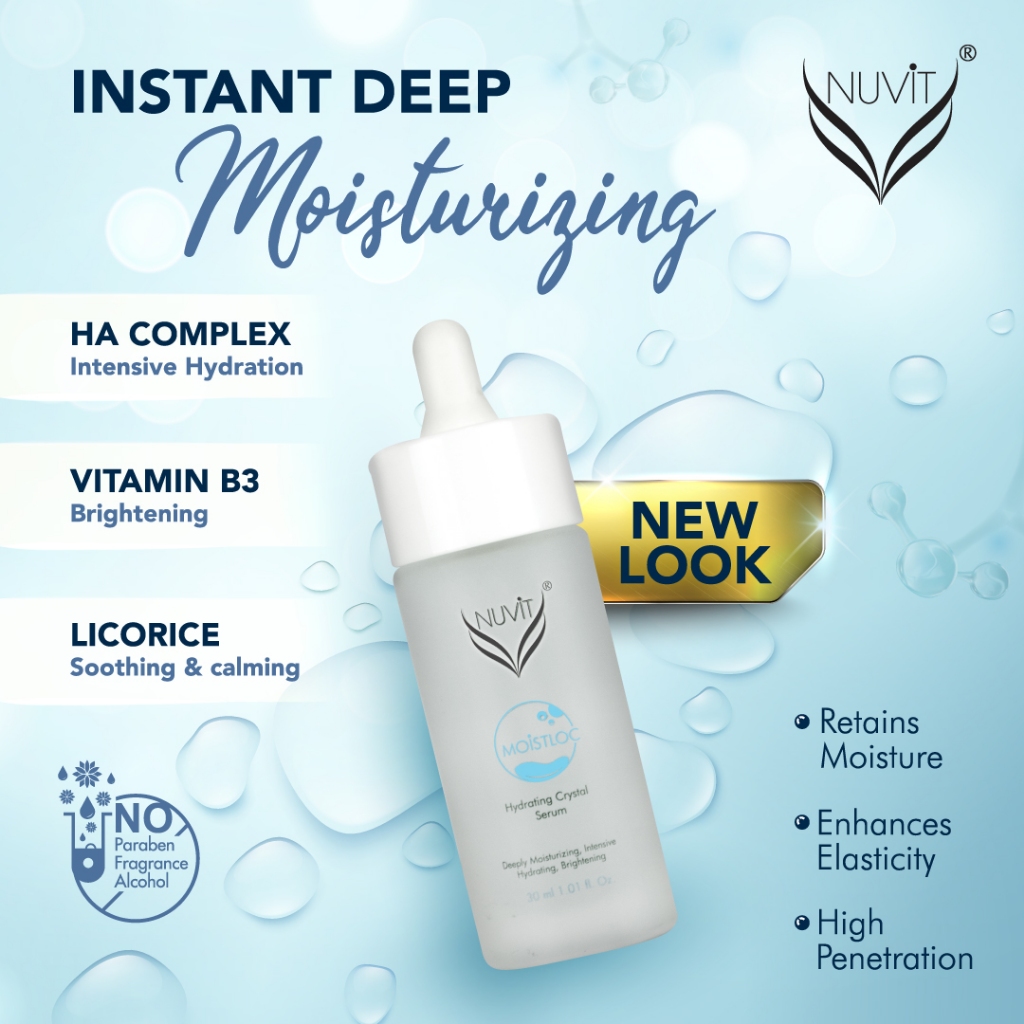 Nuvit MoistLoc Hydrating Crystal Serum (30ml) | Shopee Malaysia