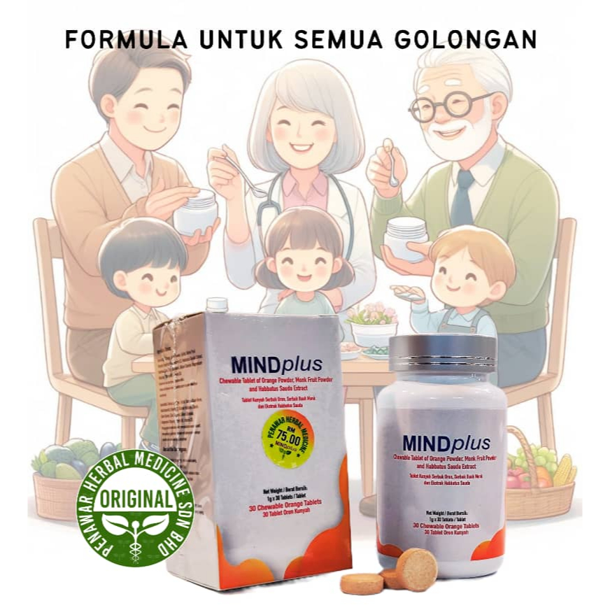 Mind plus - Orange flavour (Habbatus Sauda + Luo Han Guo) | Shopee Malaysia