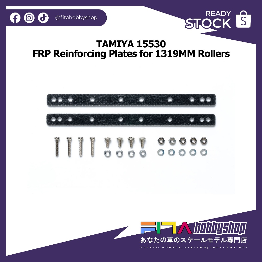 TAMIYA 15530 Mini 4wd FRP Reinforcing Plates for 13/19mm Rollers ...