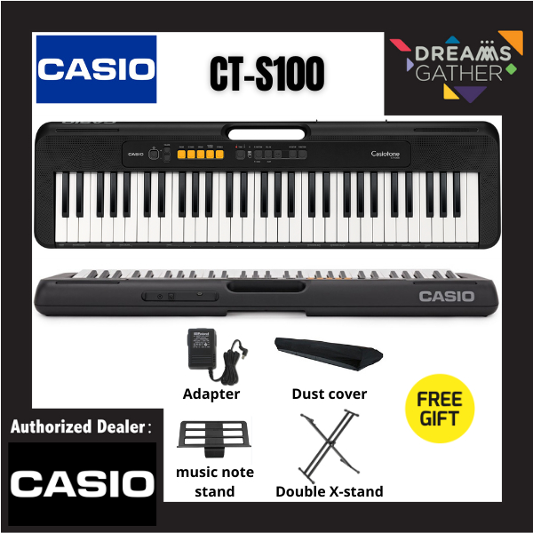 Casio CT-S100 61 Key Casiotone Electric Keyboard Full Package Music ...