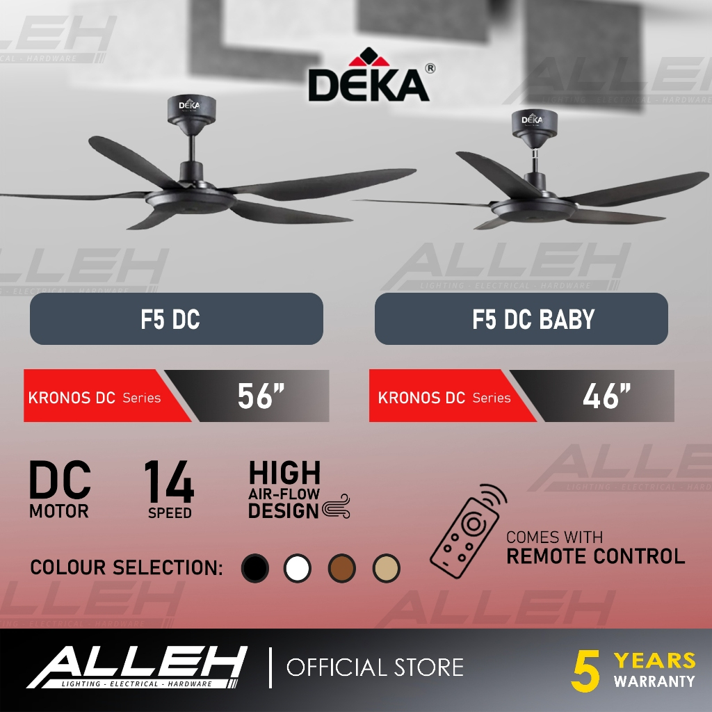 DEKA Ceiling Fan ⭐KRONOS F5DC 56”/46” Deka Fan kipas syiling deka LED ...