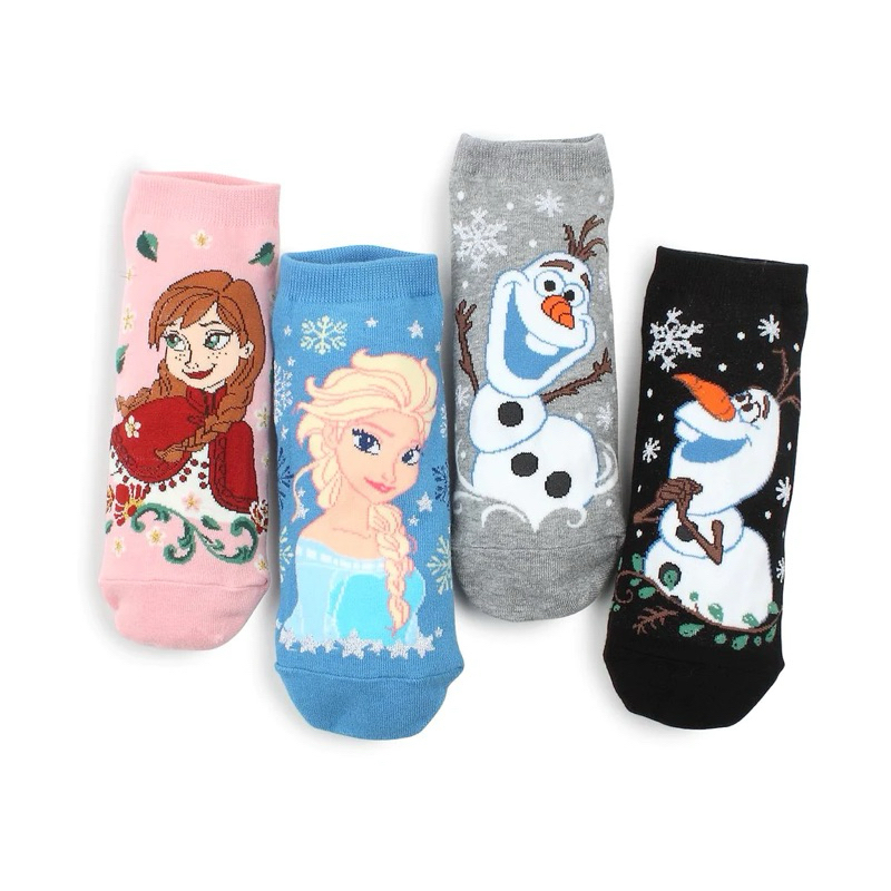 Frozen Anna Elsa Olaf Cartoon Korean Socks - Licensed Character ...
