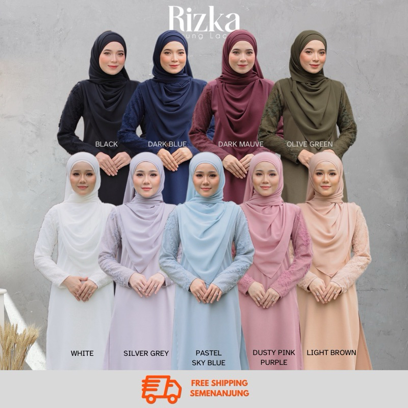 DIANZFABRICS RIZKA KURUNG LACEY 3D | Shopee Malaysia