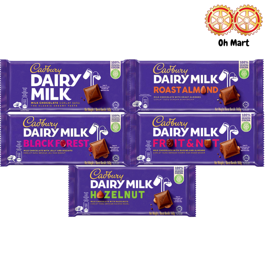 Cadbury Dairy Milk Chocolate (Bar) 100g/130g | Shopee Malaysia
