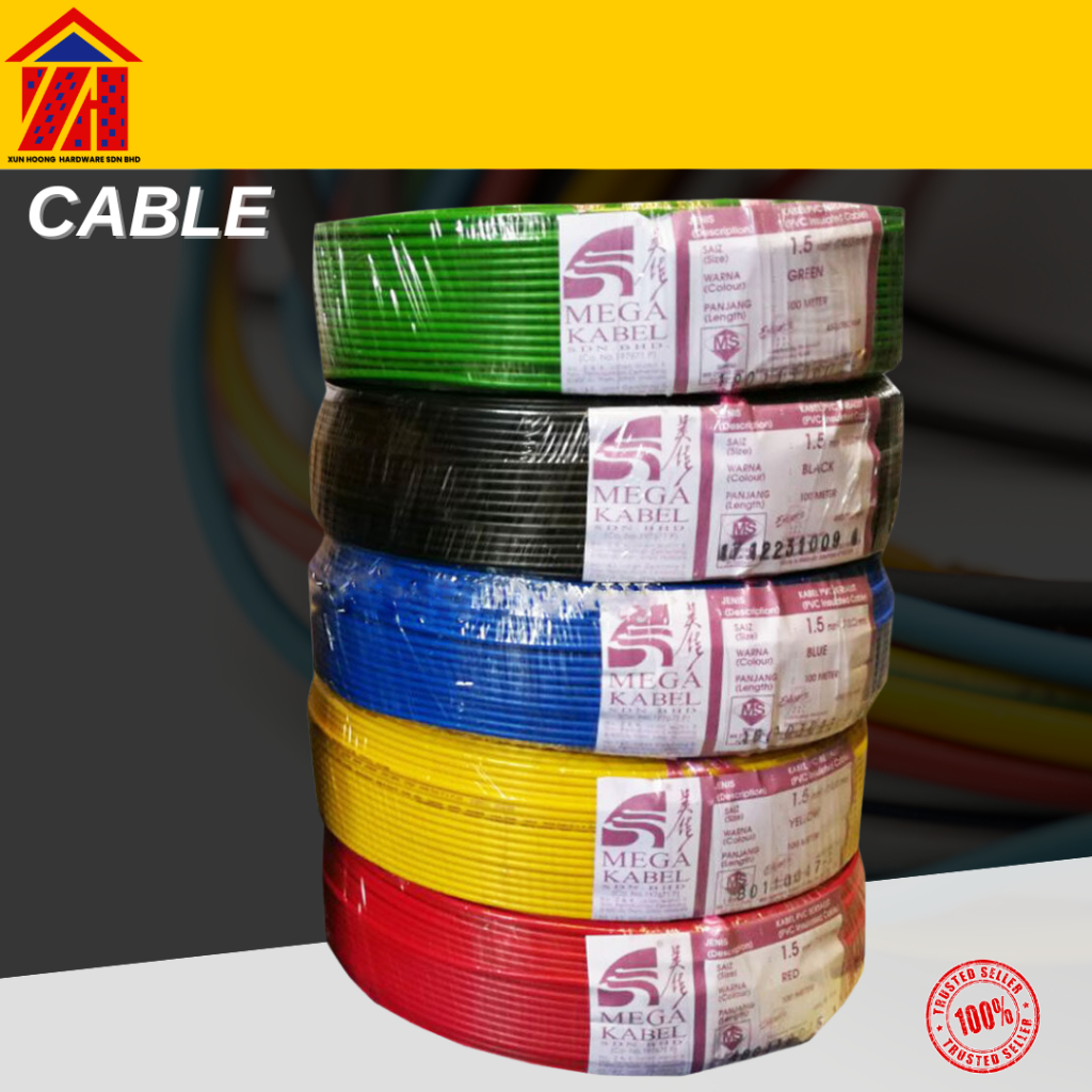 L MALL 1.5mm 2.5mm Cable(1 Meter)Yellow Blue Red Green Black Kabel ...