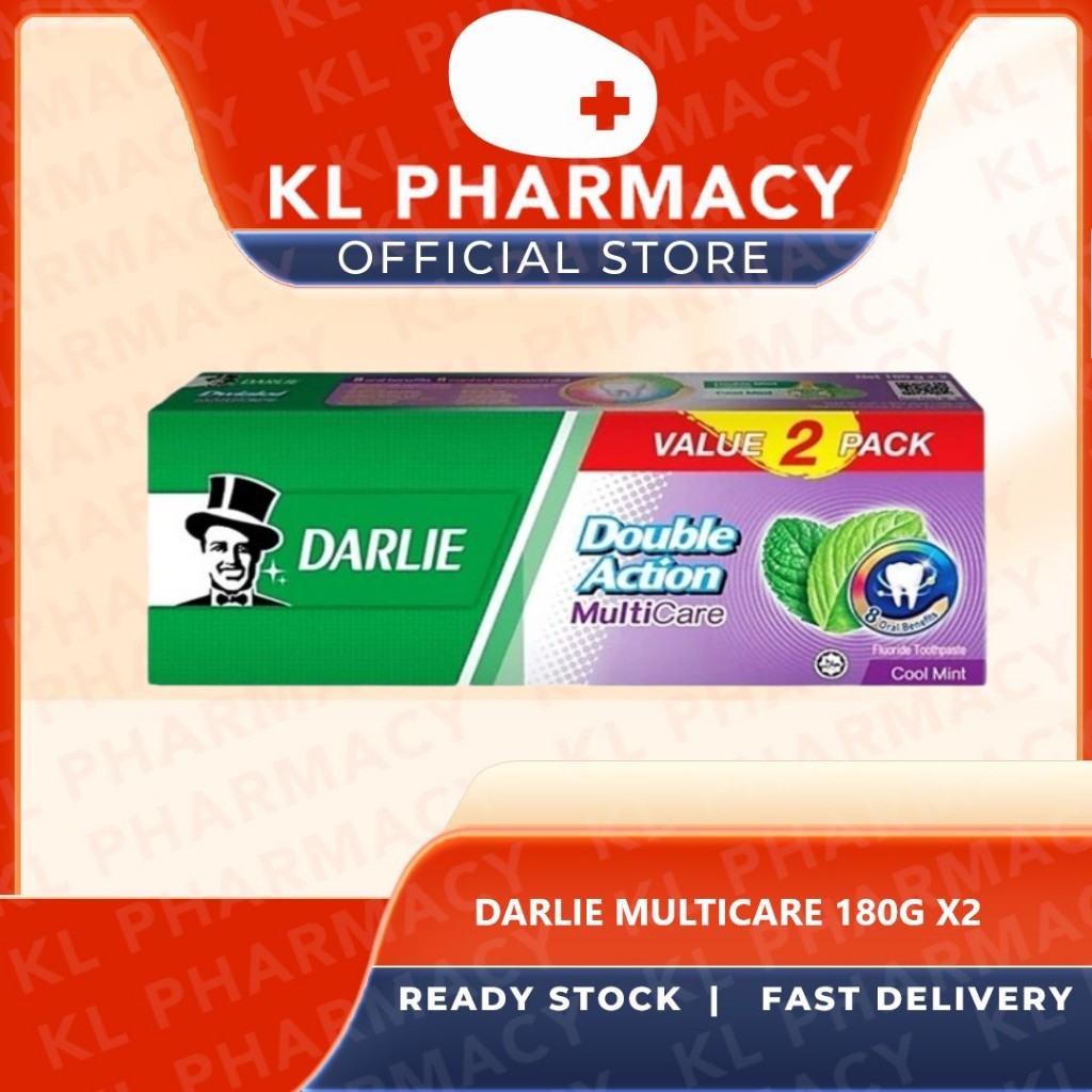 Darlie Double Action Fresh Strong Mint 225g x 2 (No free mug)/ 225g x1 (No Free Gift) | Shopee ...