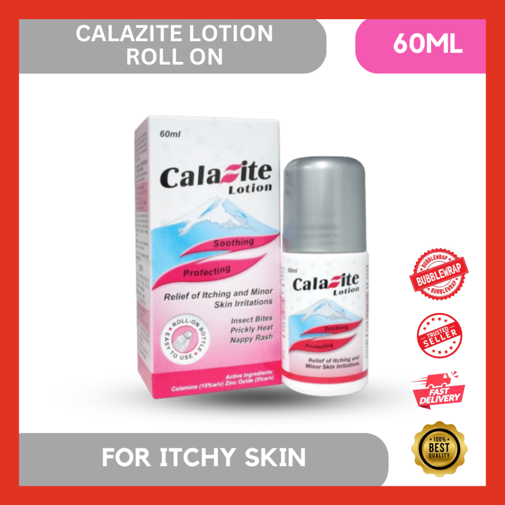 Calazite Roll On 60ml/ Ubat Gatal Pada Kulit (EXP 21/03/2027) | Shopee ...