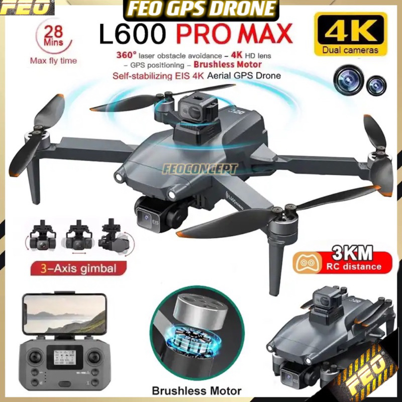 FEO 5G LYZRC L600 PRO MAX SG908 KUN GPS Drone 3-Axis Gimbal Rc Drone 4K ...