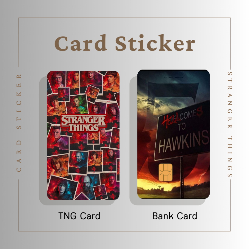 STRANGER THINGS CARD STICKER - TNG CARD / NFC CARD / ATM CARD / ACCESS ...