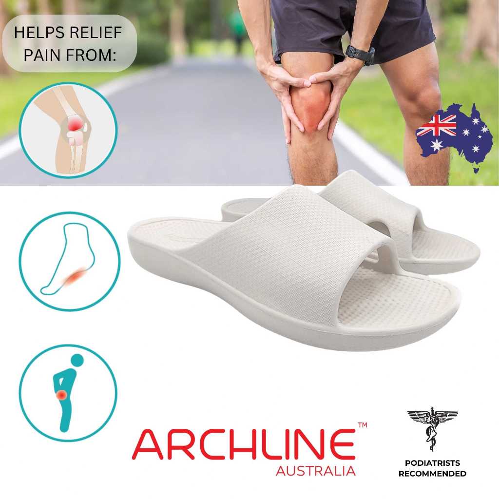 Archline Rebound Orthotic Slides - White | Shopee Malaysia