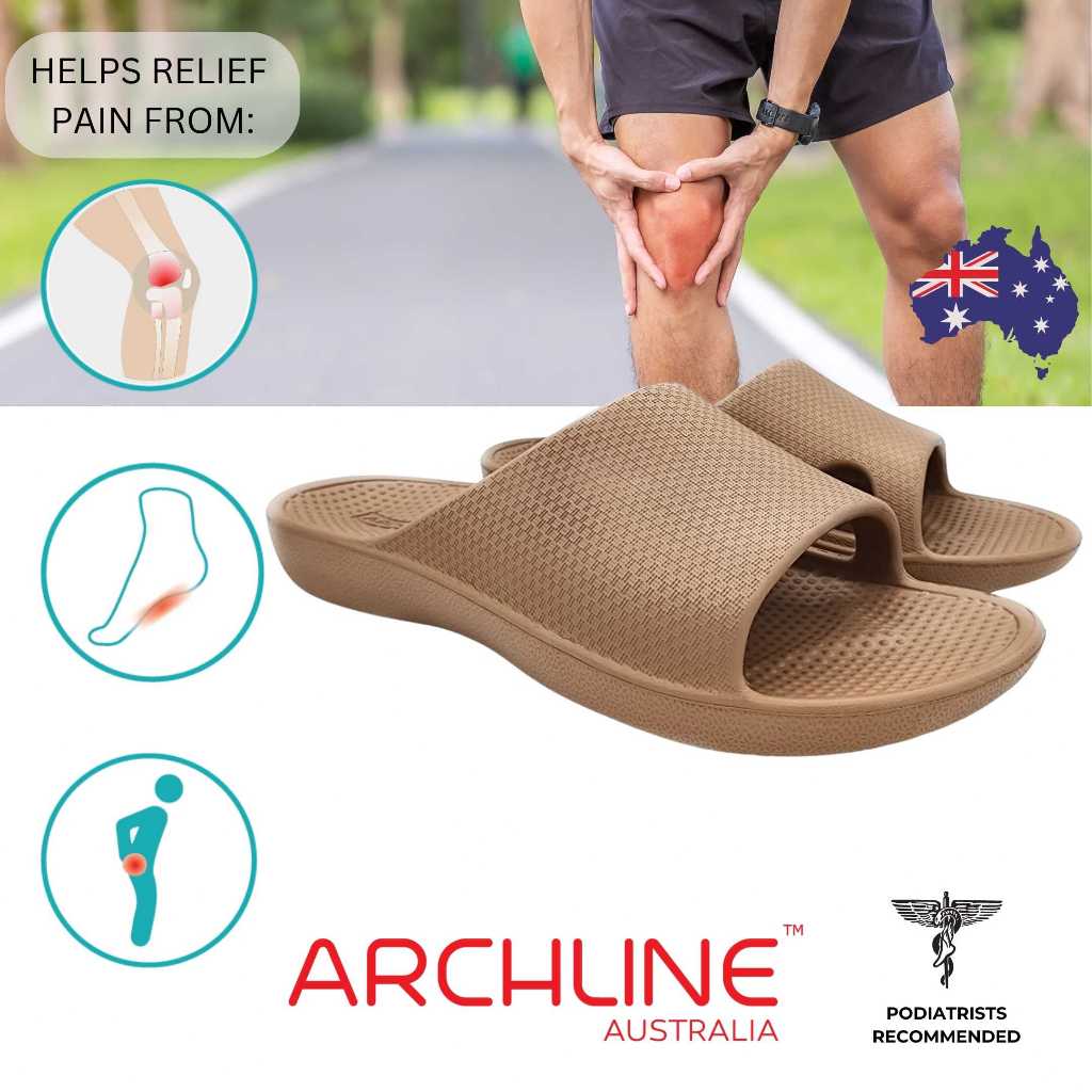 Archline Rebound Orthotic Slides - Putty | Shopee Malaysia