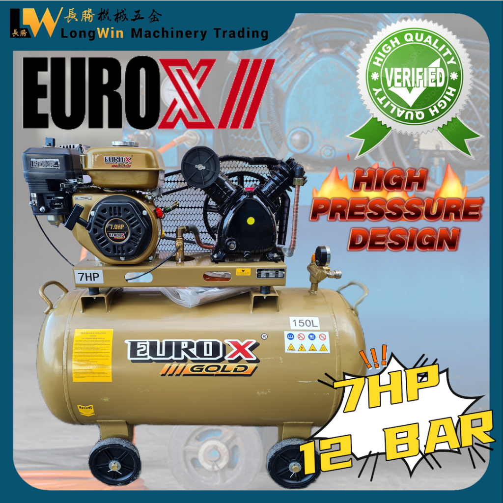 EUROX/// GOLD EAW7190 High Pressure Air Compressor 7.0HP Engine 12 Bar | Shopee Malaysia