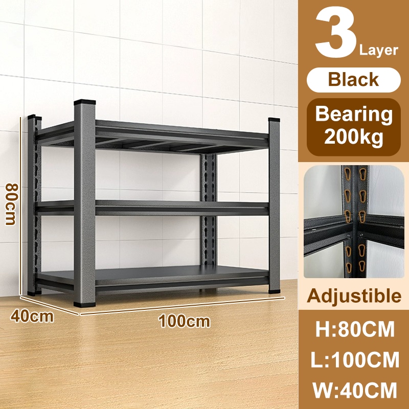 3 Tier Heavy Duty Rack Boltless Rack Metal Rack Shelve Rack Rak Besi ...