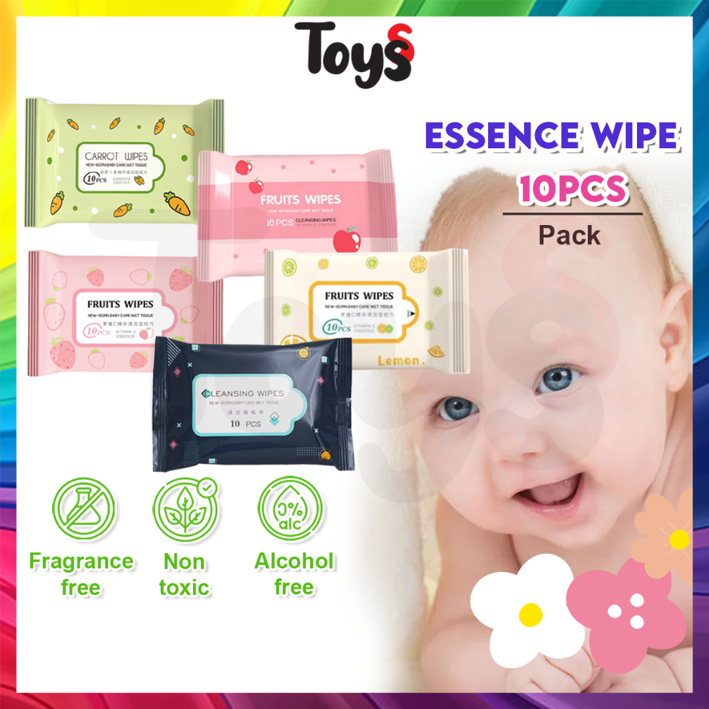 Toyss Wet Tissue 10pcs Non Alcohol Baby Wipes TIssue Baby Wet Wipes ...