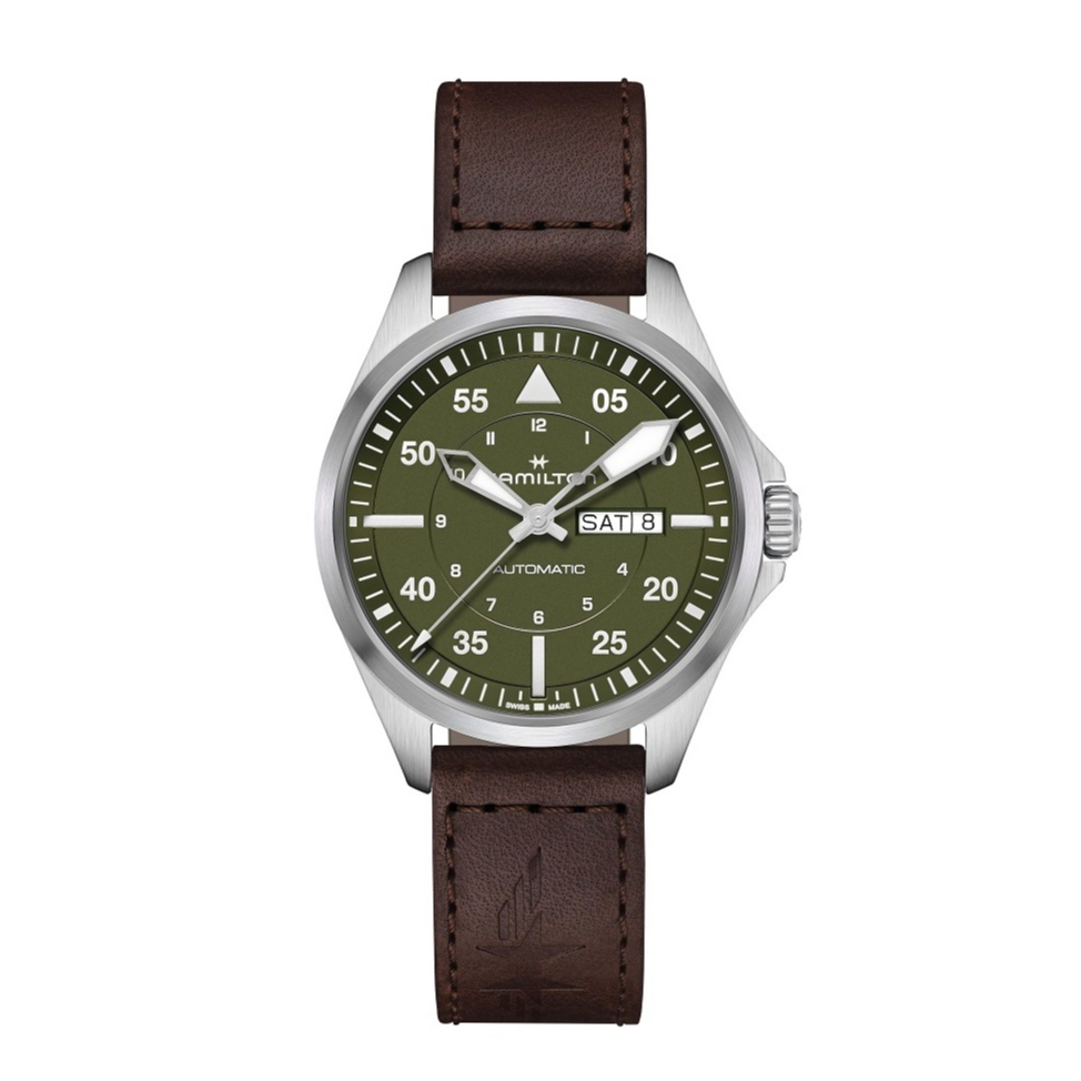 Hamilton Khaki Aviation Pilot Day Date Automatic Men's (42mm) H64635560 ...