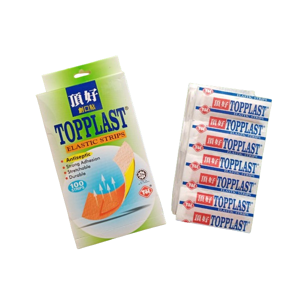 Topplast Plasters 100 Pieces (Elastic / Plastic) | Shopee Malaysia