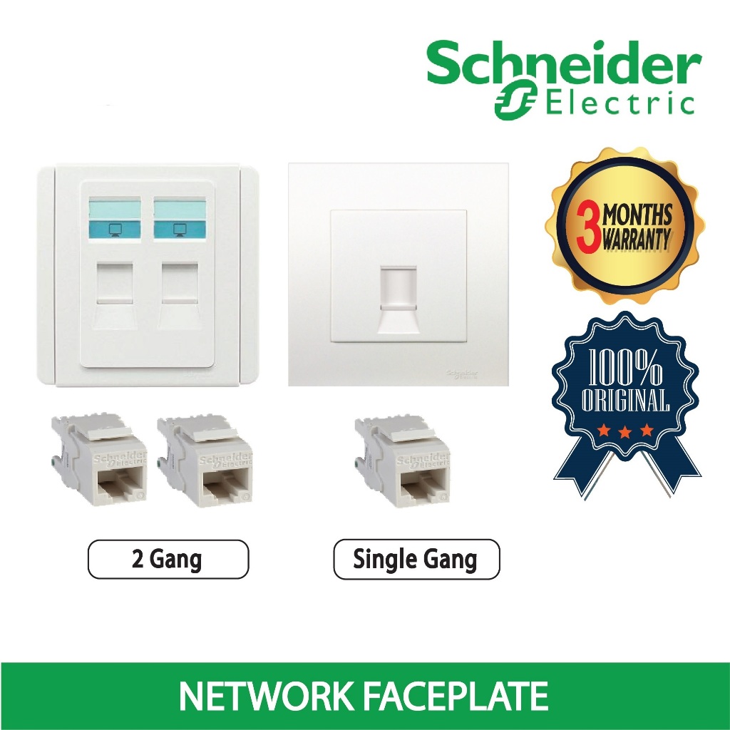 Schneider Cat6 Network Faceplate | Shopee Malaysia