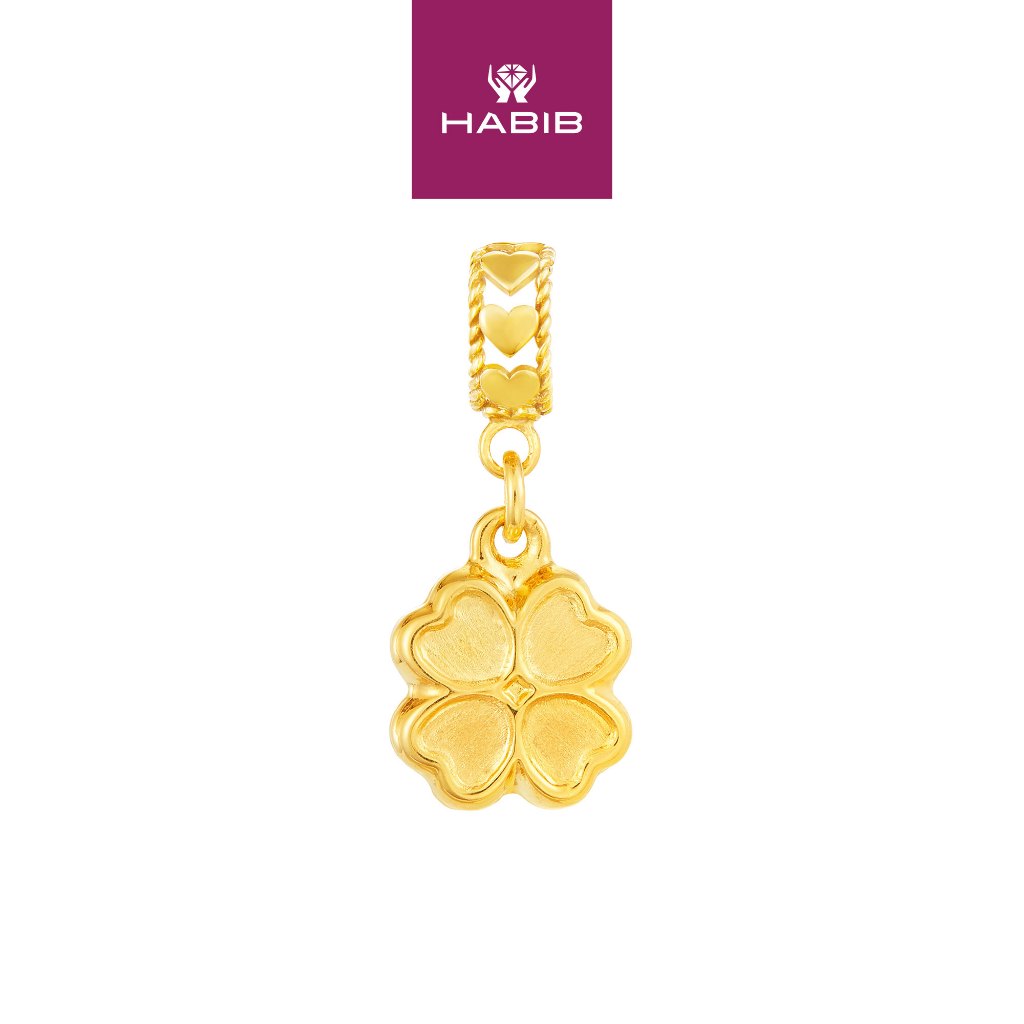 HABIB Oro Italia 916 Yellow Gold Charm (Clover) GCM90271020(Y) | Shopee ...
