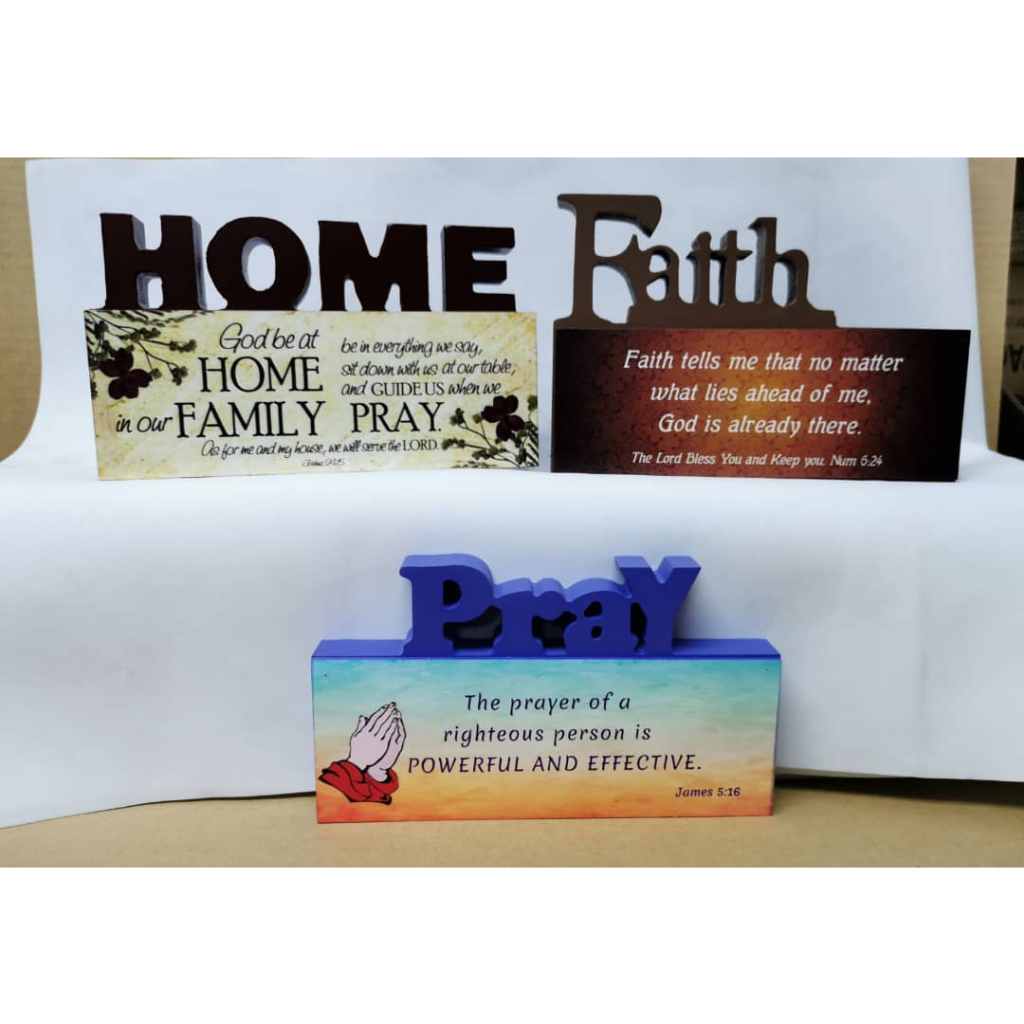 MDF 3D Table Top with Bible Verse (Ref: 02022024) • MDF Wood ...