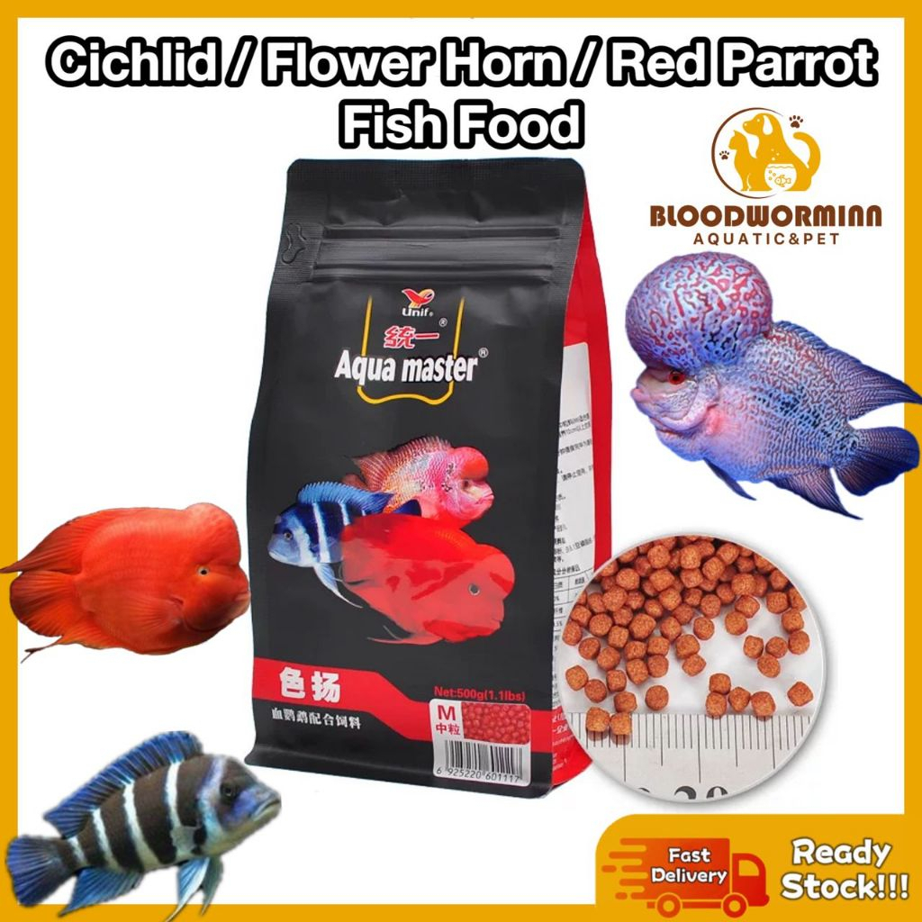 AQUA MASTER CICHLID FOOD COLOR ENHANCER - 500G (M) 统一慈鲷食用鱼颗粒（ READY ...