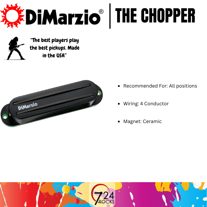 Dimarzio pickups DiMarzio DP184BK The Chopper Pickup DiMarzio The ...