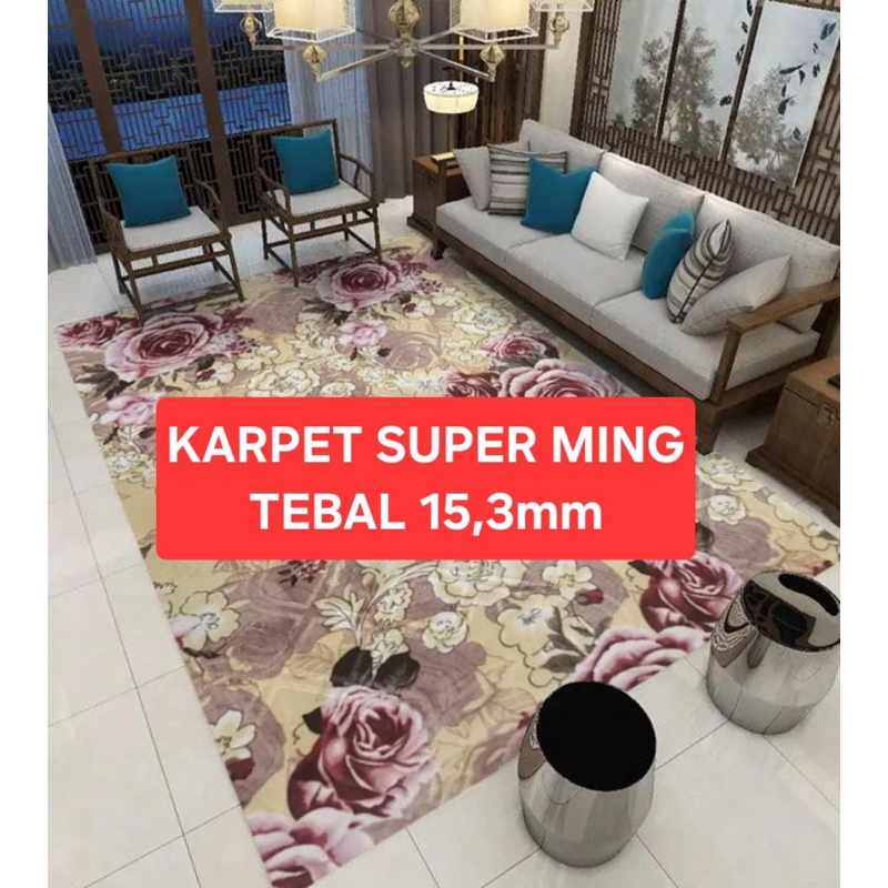 𝗞𝗔𝗥𝗣𝗘𝗧 𝗦𝗨𝗣𝗘𝗥 𝗠𝗜𝗡𝗚 𝗧𝗘𝗕𝗔𝗟 𝟭𝟱.𝟯𝗺𝗺 𝗦𝗨𝗣𝗘𝗥 𝗧𝗘𝗕𝗔𝗟 𝗗𝗔𝗡 𝗦𝗜𝗭𝗘 𝗝𝗨𝗠𝗕𝗢 | Shopee Malaysia