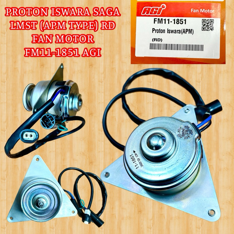 PROTON ISWARA SAGA LMST (APM TYPE) RD RADIATOR FAN MOTOR FM11-1851 AGI ...