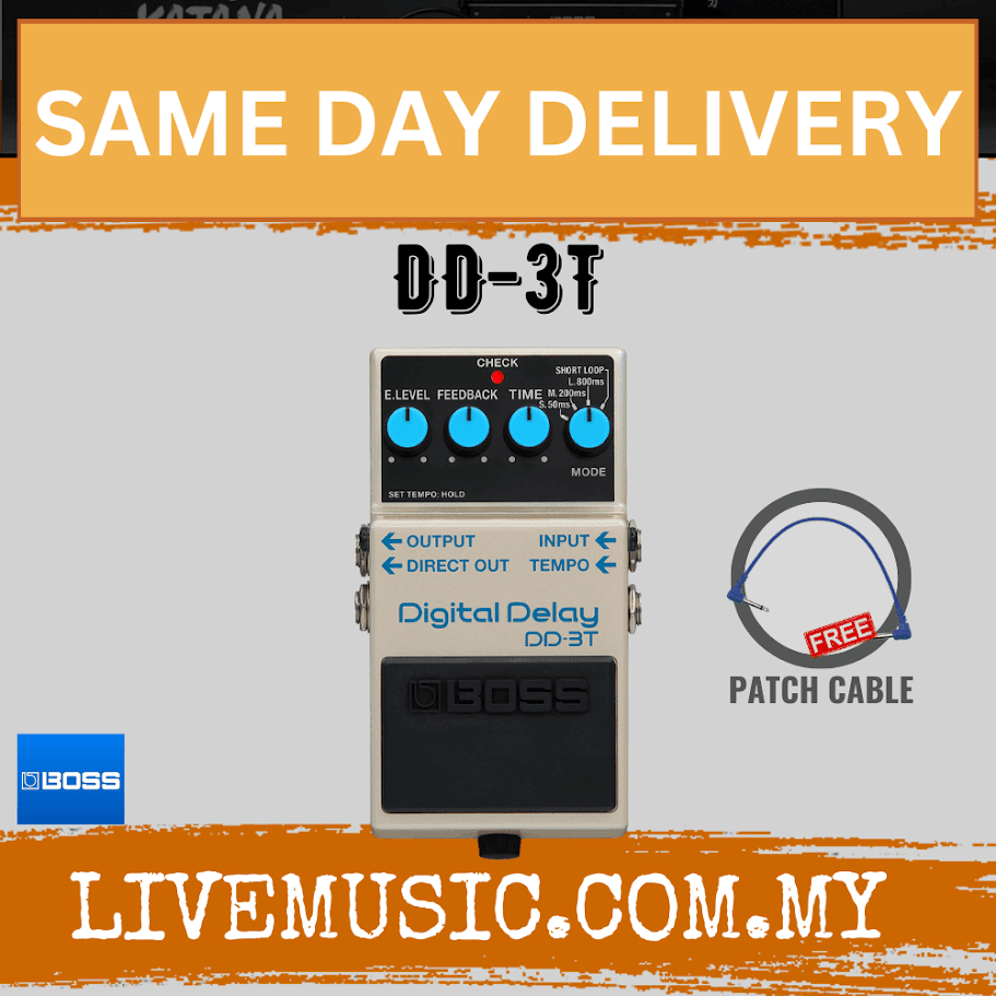 Boss DD-3T Digital Delay Effect Pedal For Electric Guitar with Tap ...