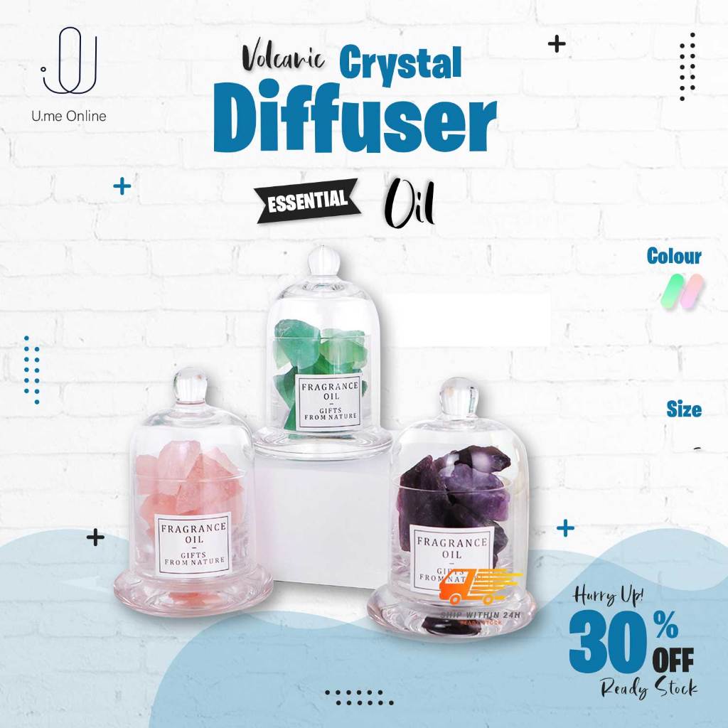 Aromatherapy Volcanic Rock Crystal Stone Diffuser Nano Aroma Stone ...