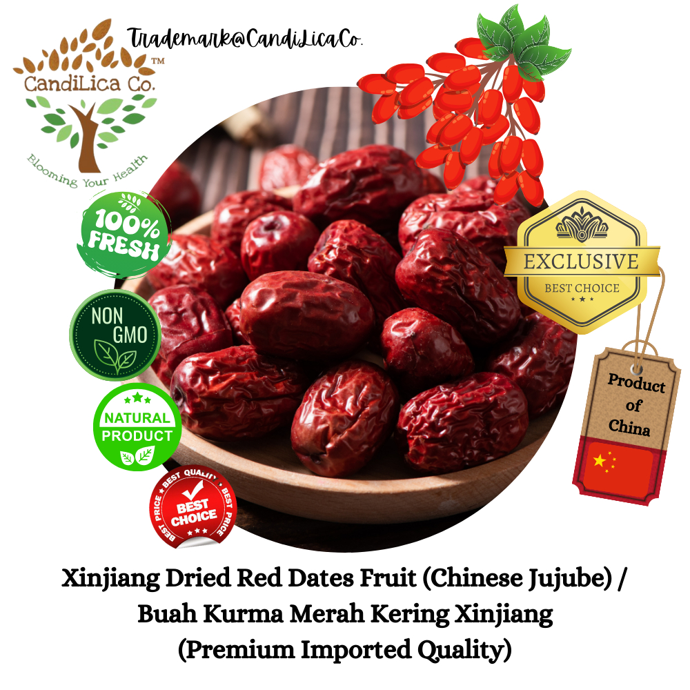 CandiLica Co. Premium Imported Xinjiang Dried Red Dates Fruit (Chinese ...