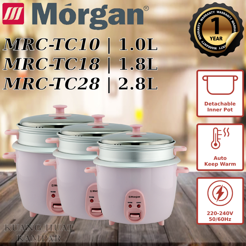 MORGAN 1.0L / 1.8L / 2.8L TRADITIONAL RICE COOKER MRC-TC10 / MRC-TC18 / MRC-TC28 | Shopee Malaysia