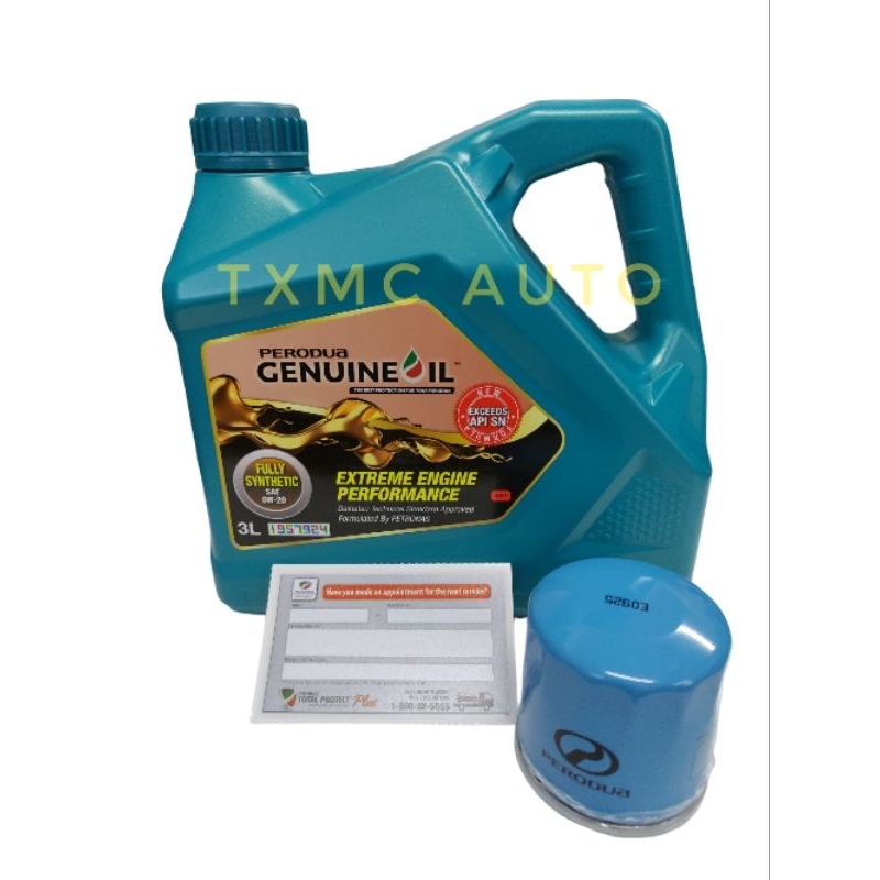 Original Engine Oil Fully Syn 0w20 Perodua 3L & 3.5L for Axia/Bezza ...