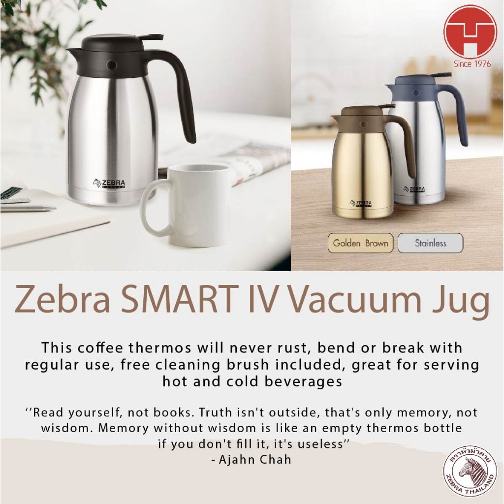 [TeoHin] Zebra SUS304 SMART IV Vacuum Jug 1.5L, 2.0L, thermos, thermo ...