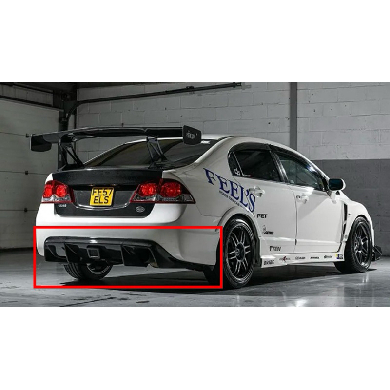 🔥FEELS Rear Diffuser Honda FD2R Feels rear under spoiler FRP🔥 | Shopee ...