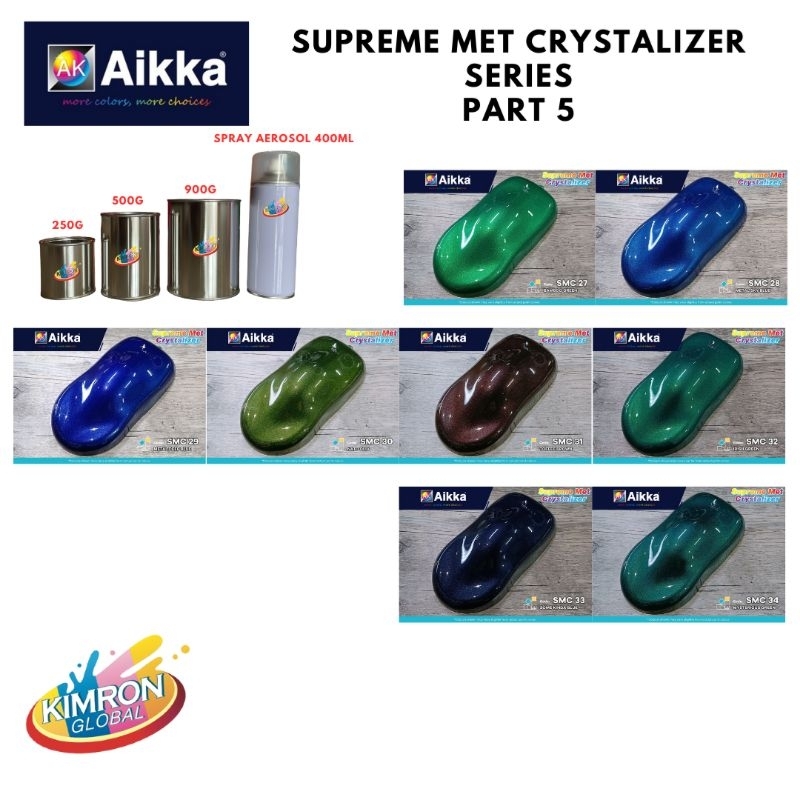 Aikka Paint [PART 5] Supreme Met Crystalizer Series Car Paint Cat Kereta | Shopee Malaysia